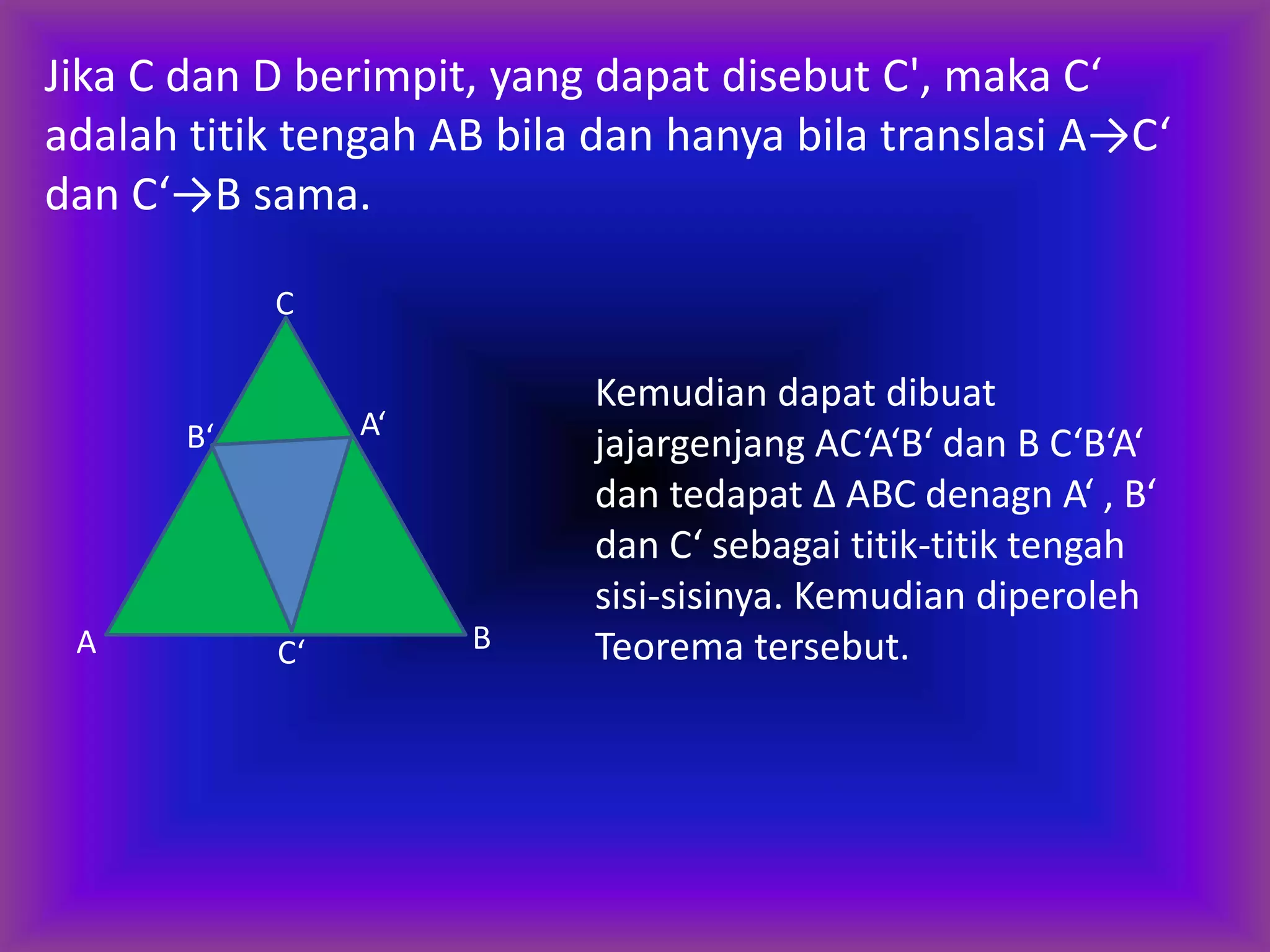 Geometri affin teorema 4.7 | PPTX