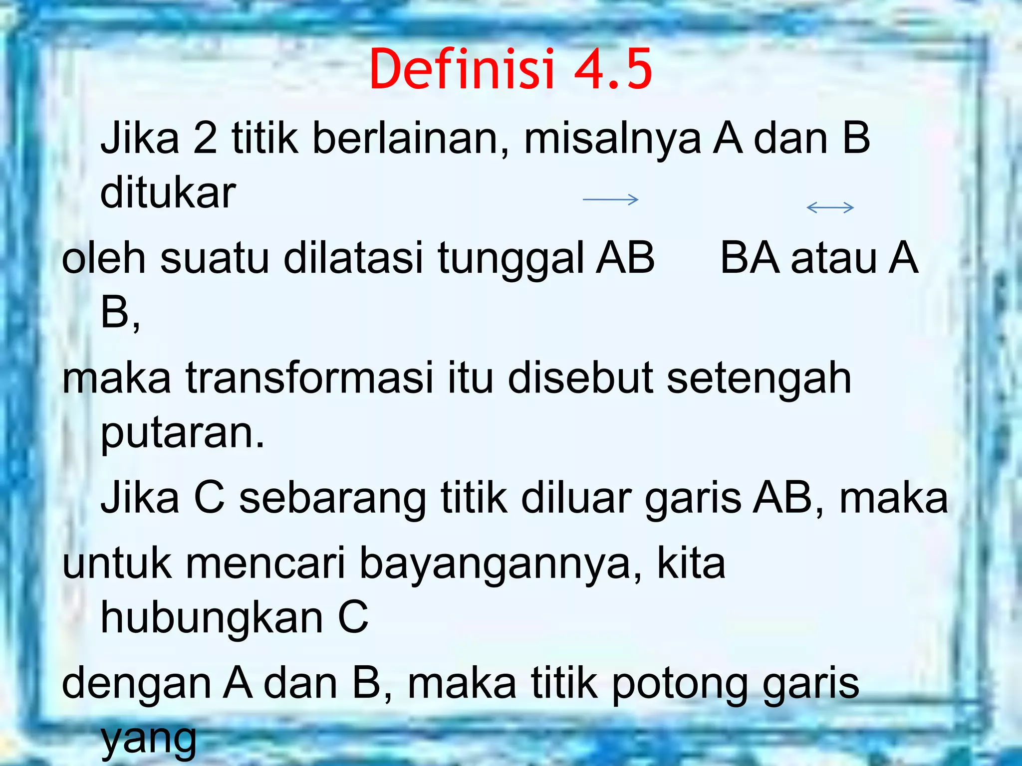 Geometri affin teorema 4.6 | PPTX