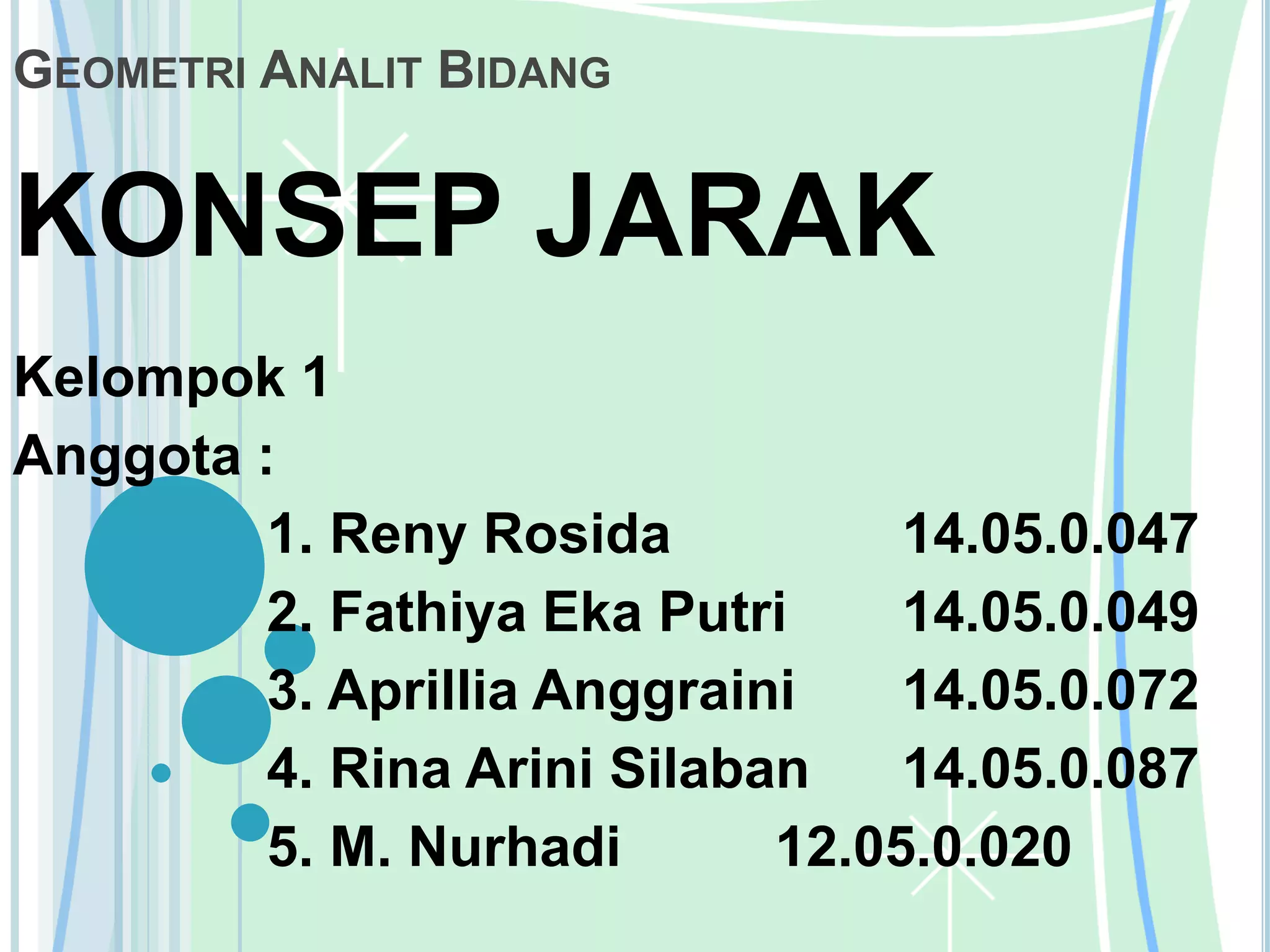Geometri analit bidang | PPTX
