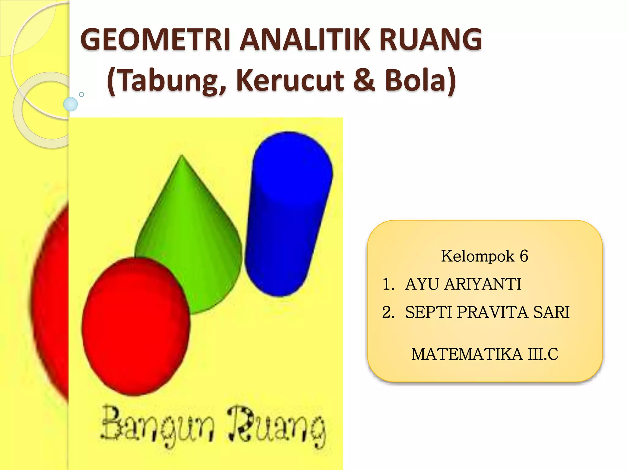 Geometri analitik ruang | PPTX