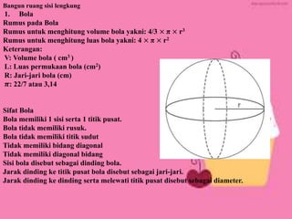 Geometri bangun ruang | PPTX