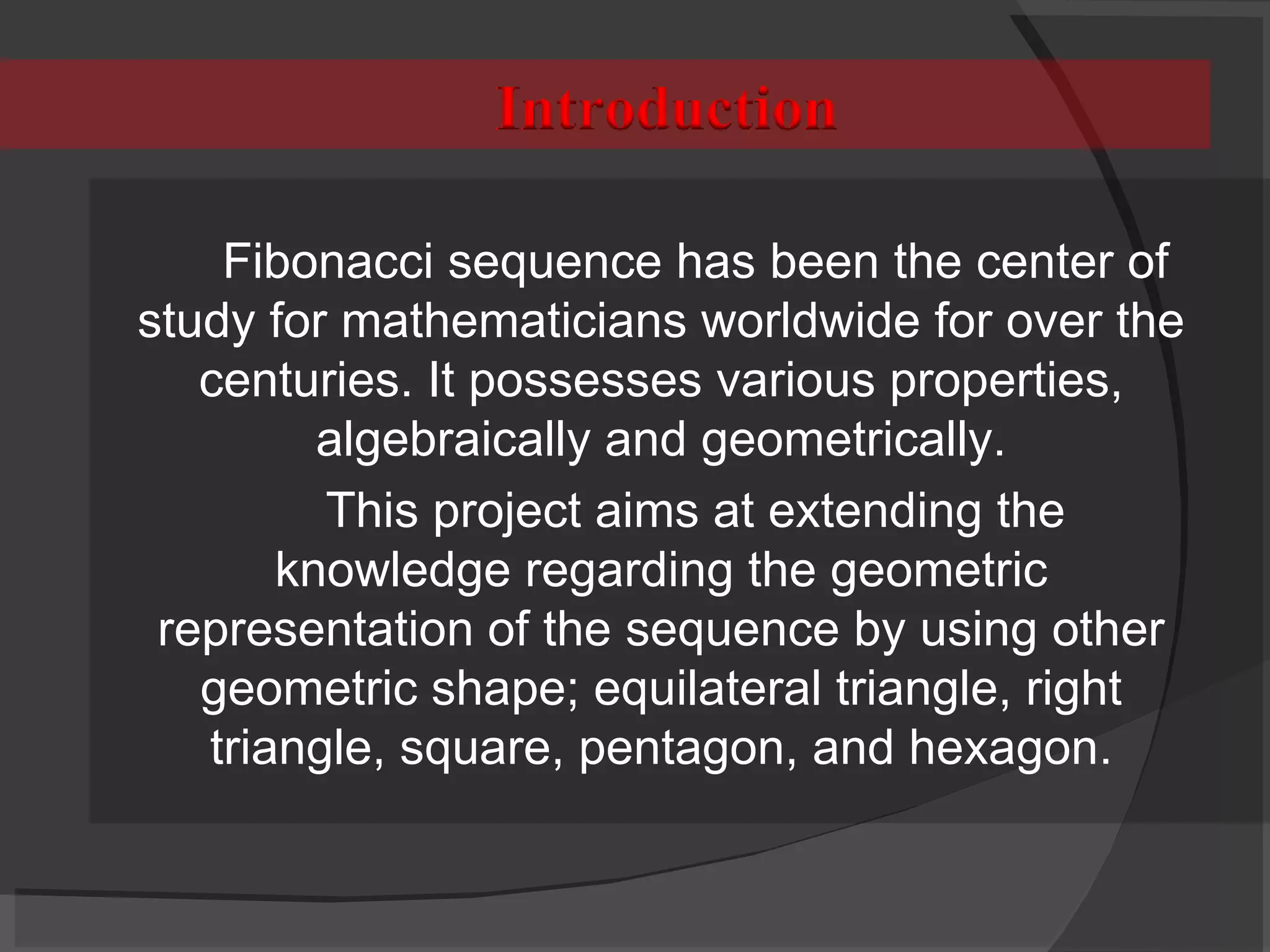Geometric Representation of Fibonacci Sequence | PPT