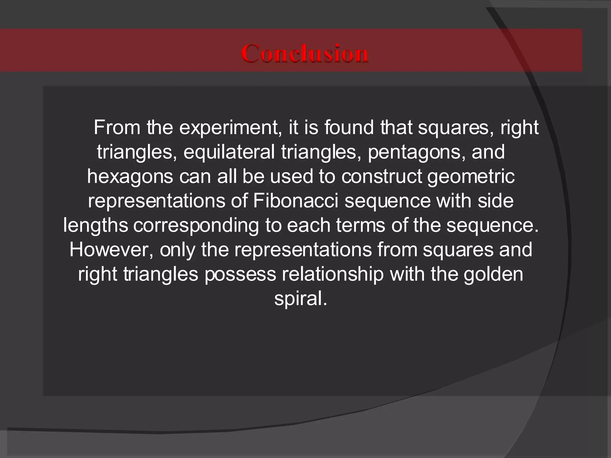 Geometric Representation of Fibonacci Sequence | PPT