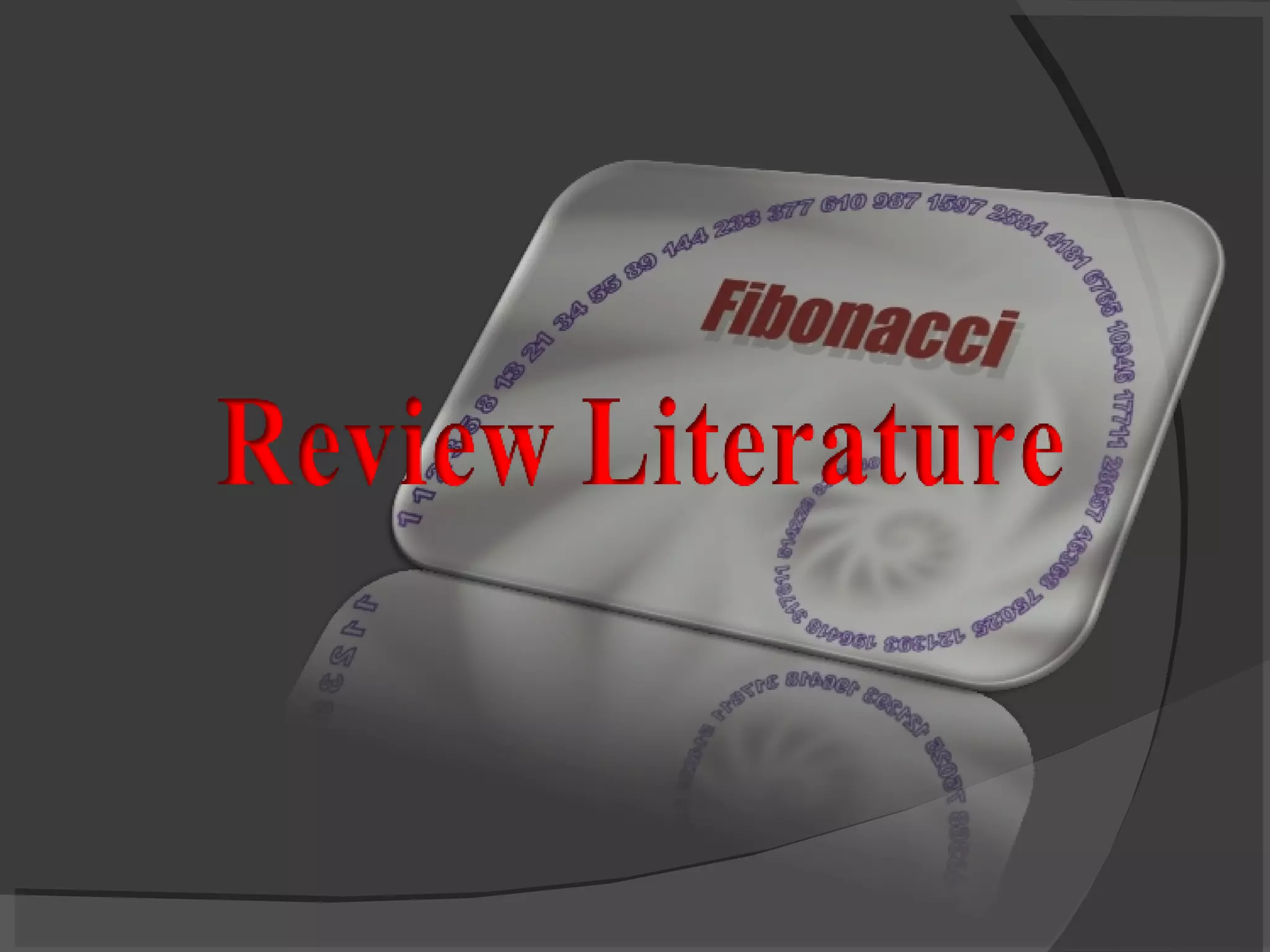 Geometric Representation Of Fibonacci Sequence Ppt