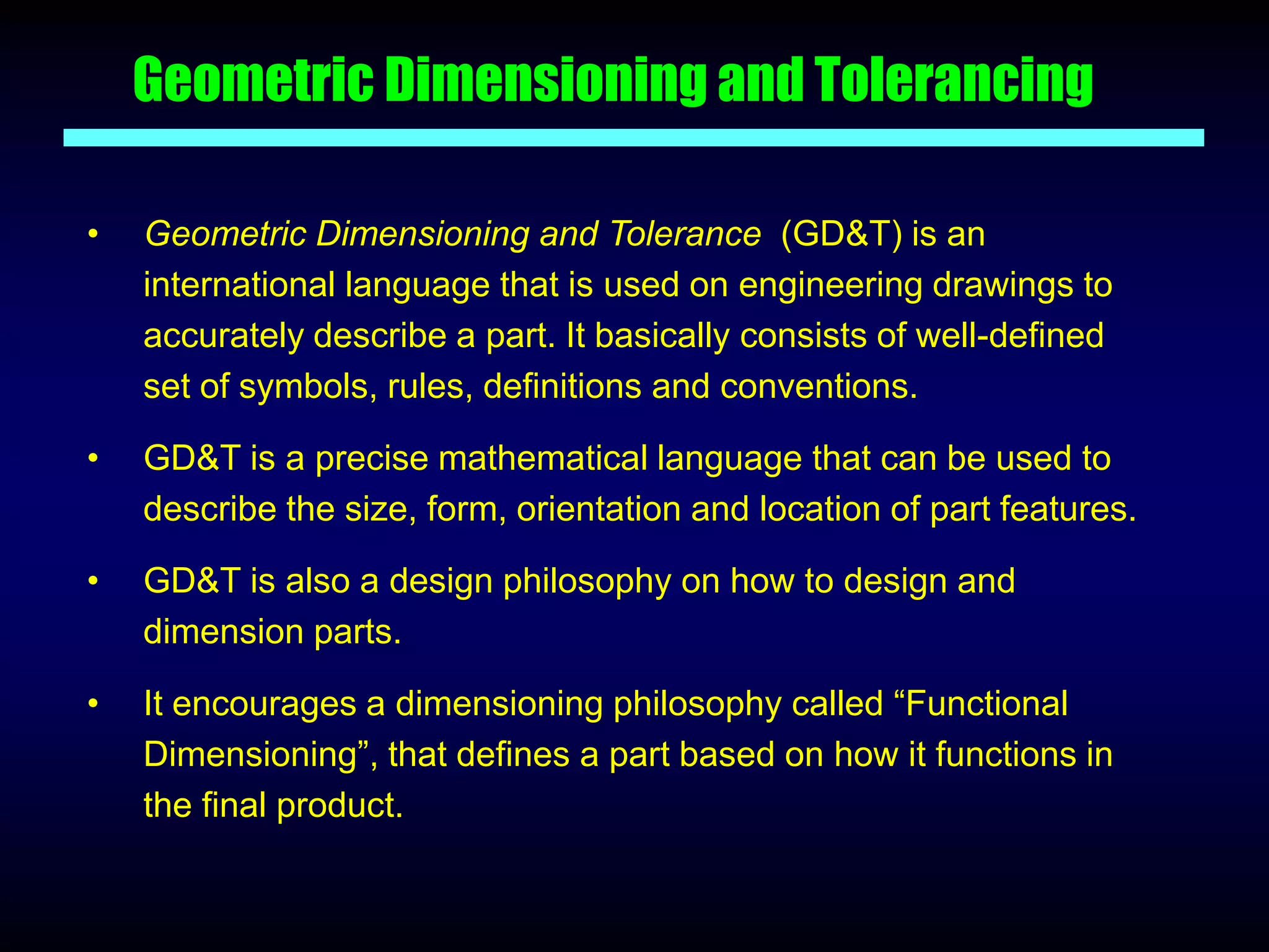 Geometrical Dimensioning and Tolerancing | PPT