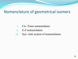 Geometrical isomerism | PDF