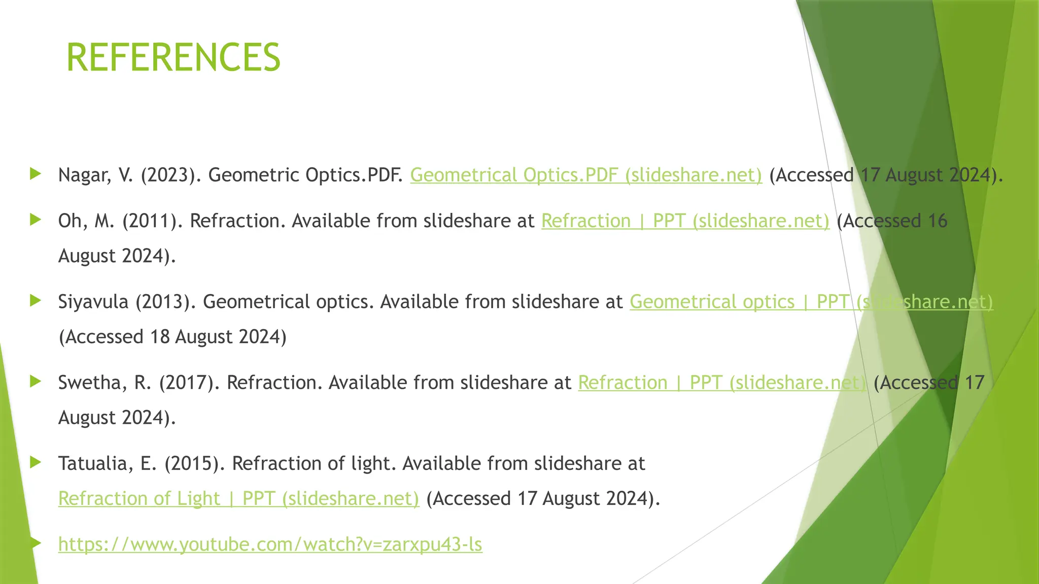 GEOMETRICAL OPTICS (REFRACTION) physical sciences G11 | PPT