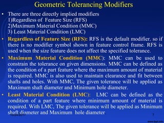 Geometrical tolerance | PPTX
