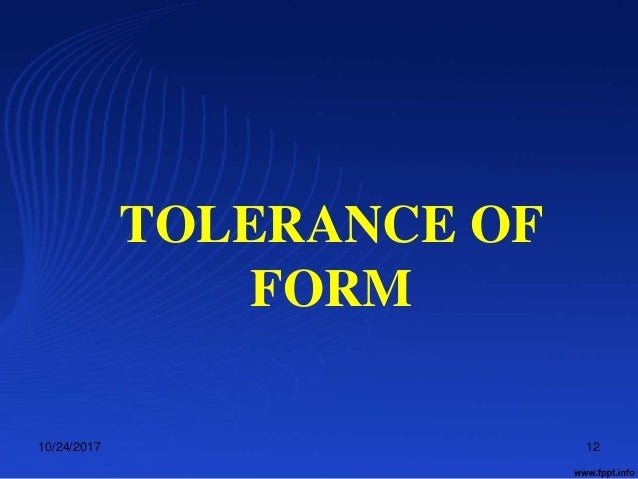 Geometrical tolerance