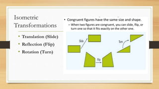 Geometrical transformation reflections | PPTX | Geography | Science
