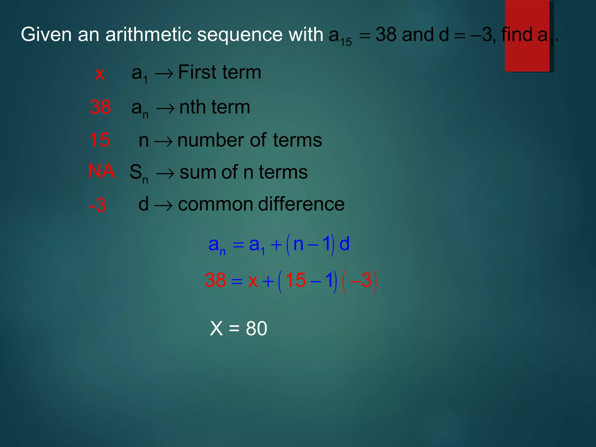 Geometric and arithmatics sequence | PPT