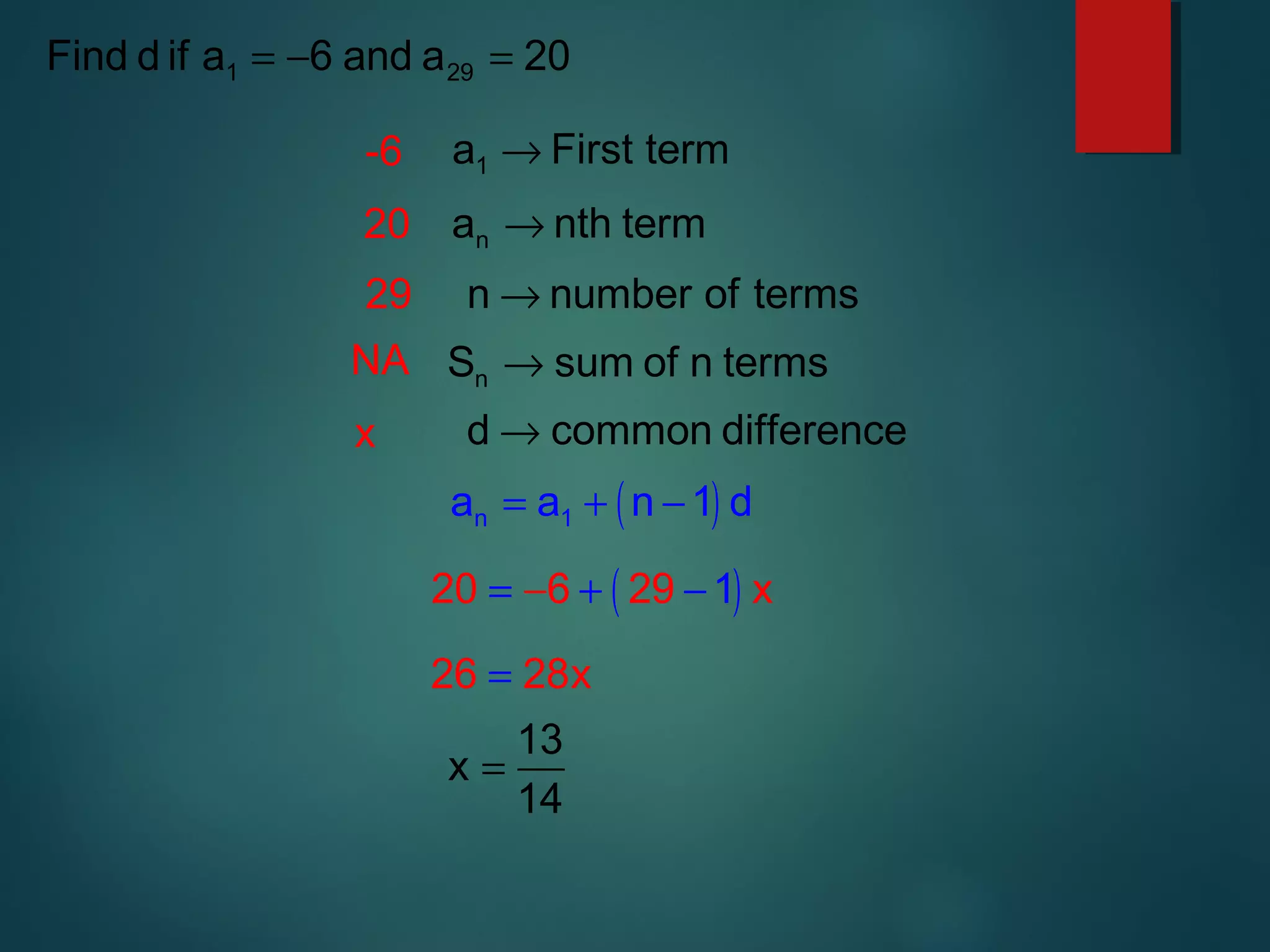 Geometric and arithmatics sequence | PPT