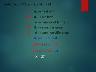 Geometric and arithmatics sequence | PPT