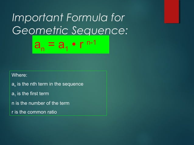 Geometric and arithmatics sequence | PPT