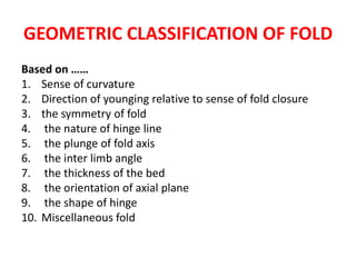 Geometric classification of folds | PPTX