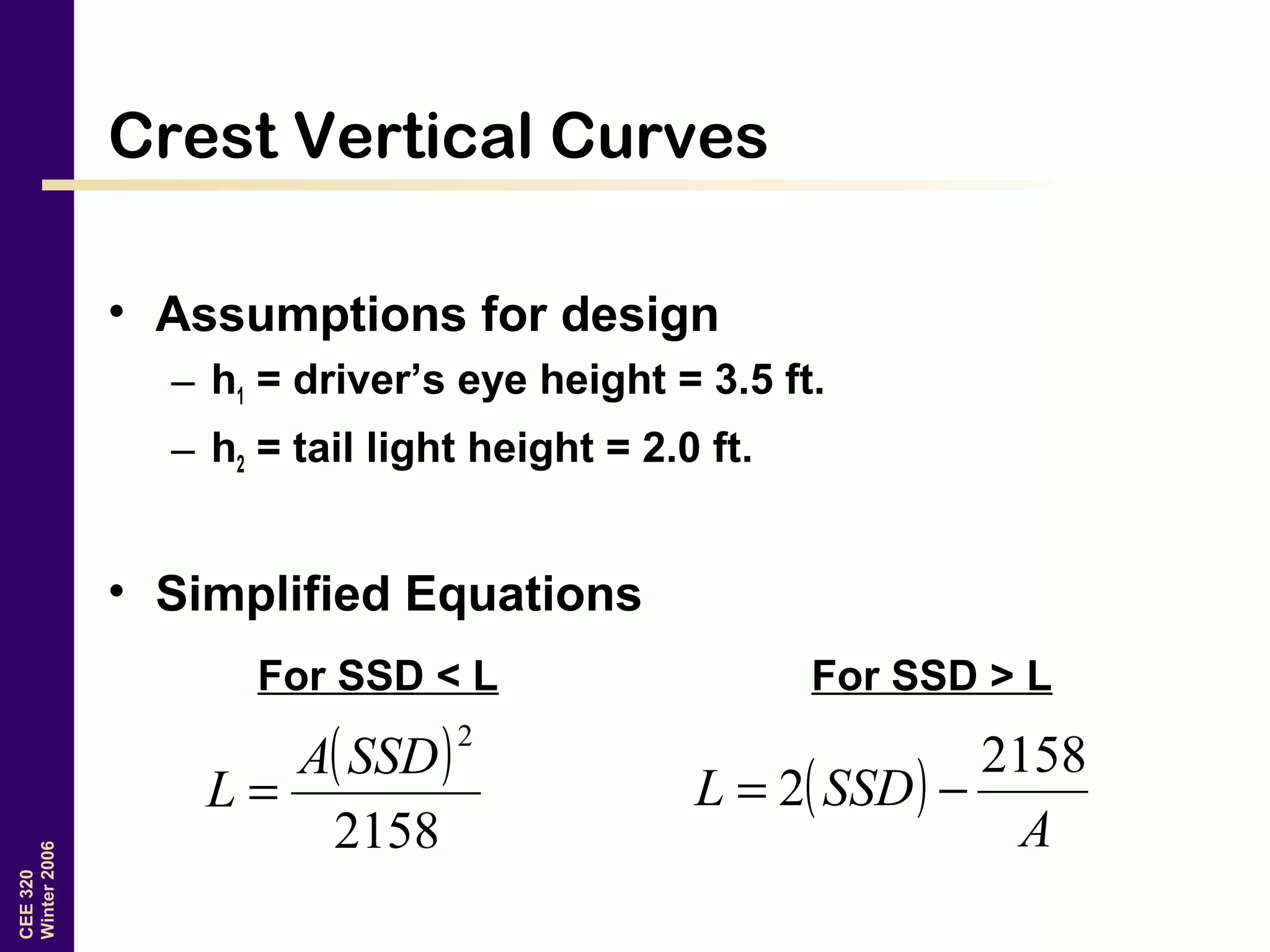 Geometric Design (Transportation Engineering) | PPT