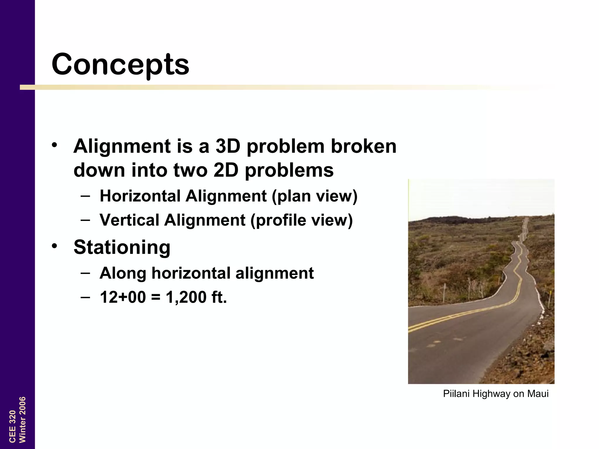 Geometric Design (Transportation Engineering) | PPT