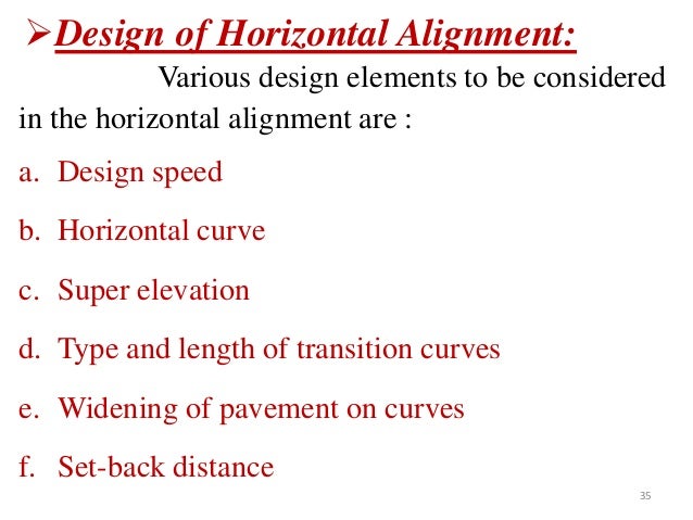 Geometric design of highway