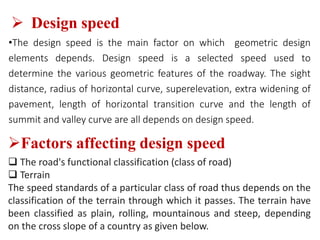 Geometric design of highway | PPTX