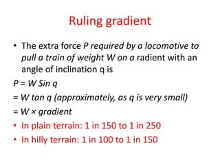 Railway Engineering - Geometric design of track | PPTX