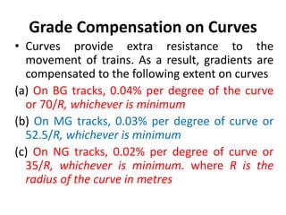 Railway Engineering - Geometric design of track | PPTX