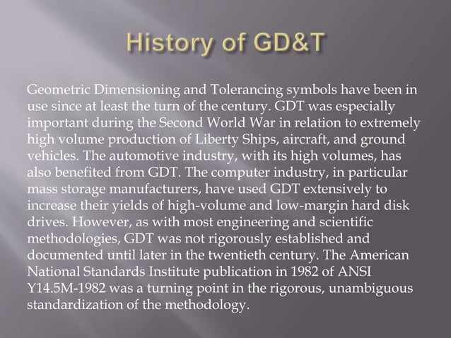 Geometric Dimensioning and Tolerancing.pptx | 3-D Graphics | Computer Software and Applications
