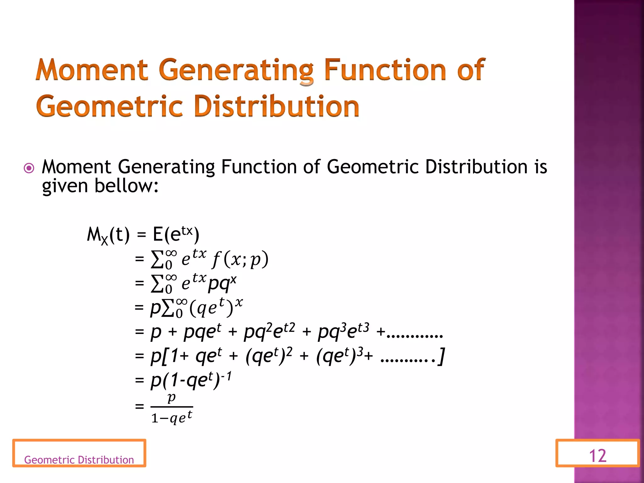 Geometric Distribution | PPTX | Physics | Science