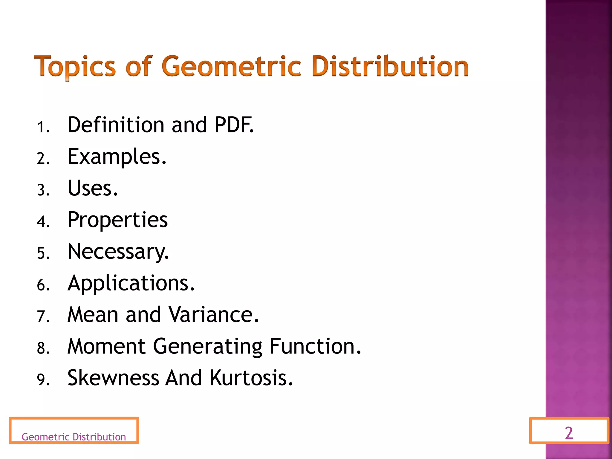 Geometric Distribution | PPTX | Physics | Science