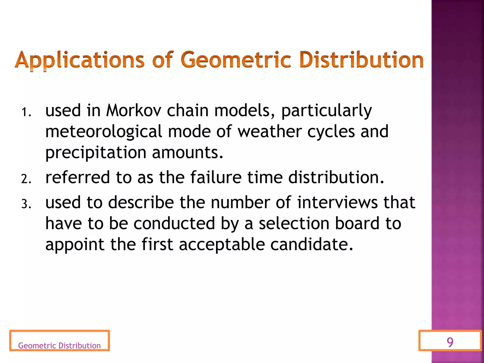 Geometric Distribution | PPTX