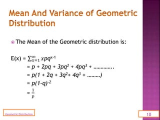 Geometric Distribution | PPTX