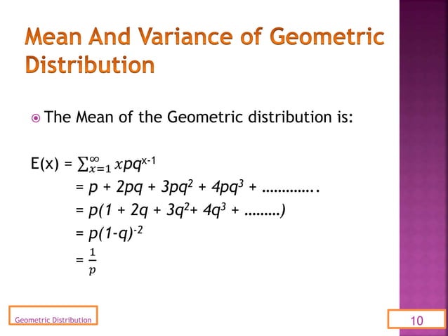 Geometric Distribution | PPTX | Physics | Science
