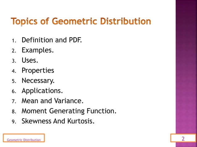 Geometric Distribution | PPTX | Physics | Science