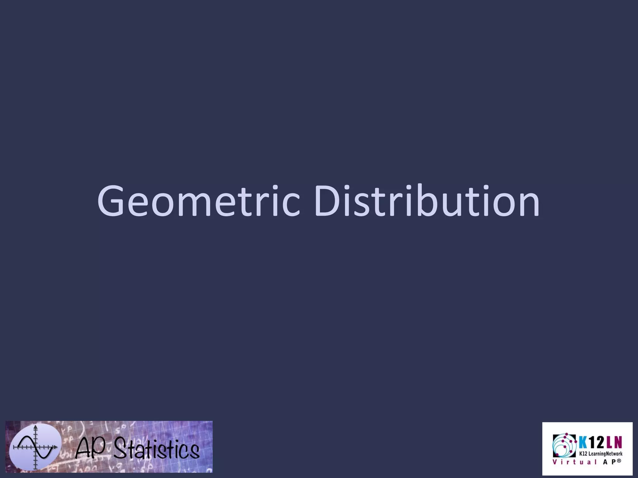 Geometric distributions | PDF
