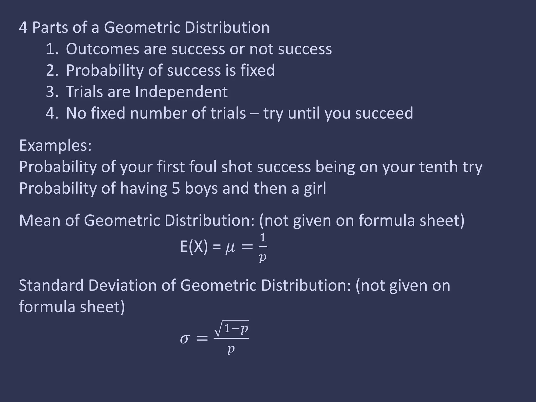 Geometric distributions | PDF