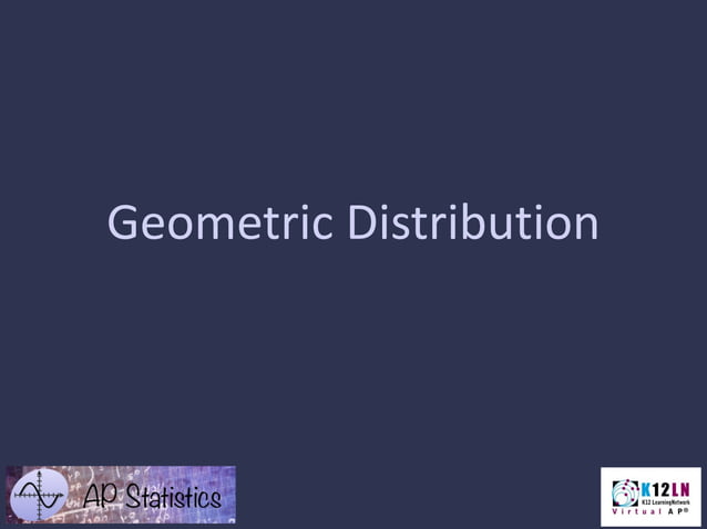 Geometric distributions | PDF