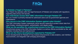 CNIC Information System with Pakdata Cf In Pakistan | PPTX