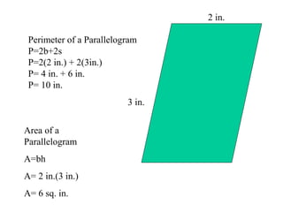 Geometric formulas (math) | PPT