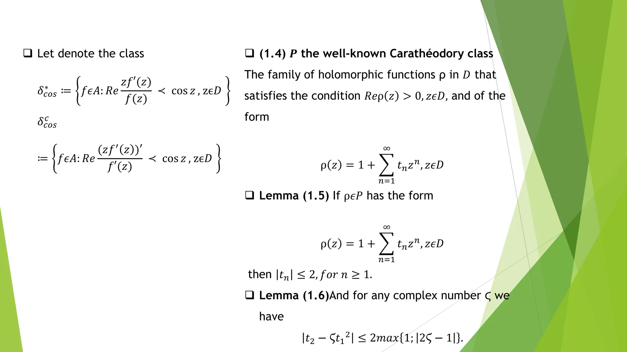 Geometric Function Theory ................................. | PPTX