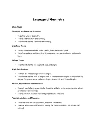 Geometric Mathematical Structure | DOCX