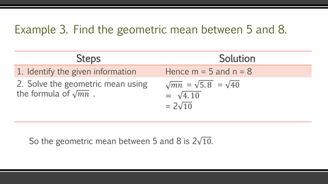 Geometric mean | PPTX