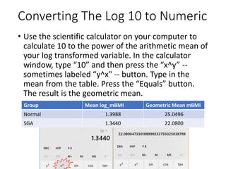 How To Calculate Geometric Mean Using SPSS | PDF