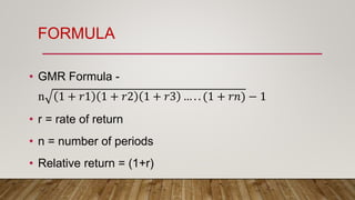Geometric mean return | PPT