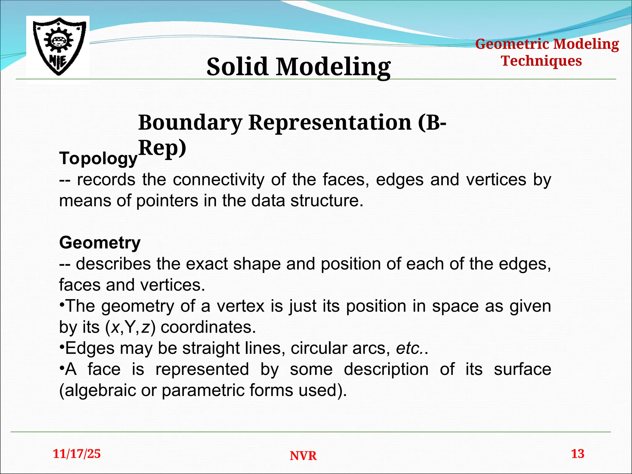 Geometric Modelling power point presentation | PPT