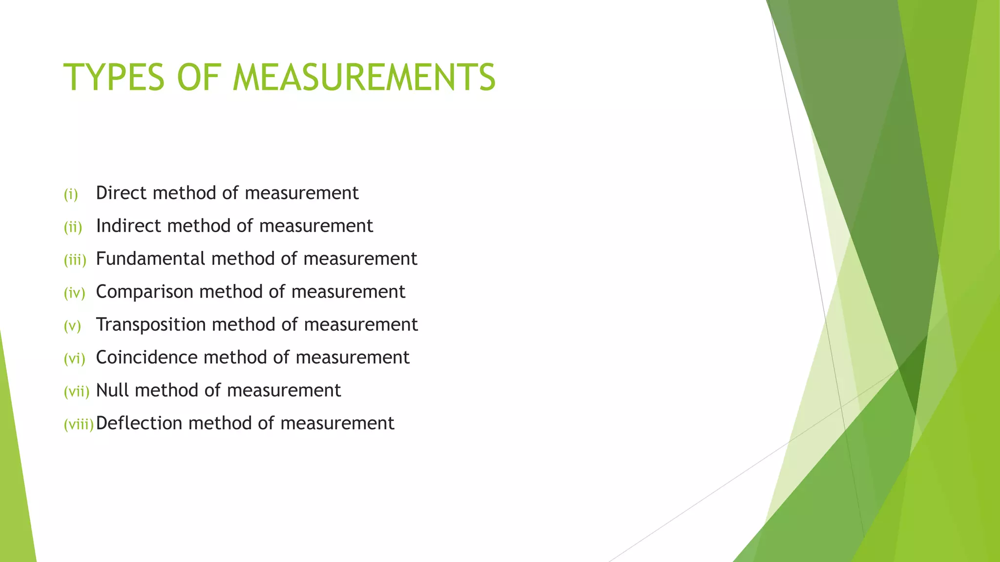 TYPES OF MEASUREMENTS | PDF