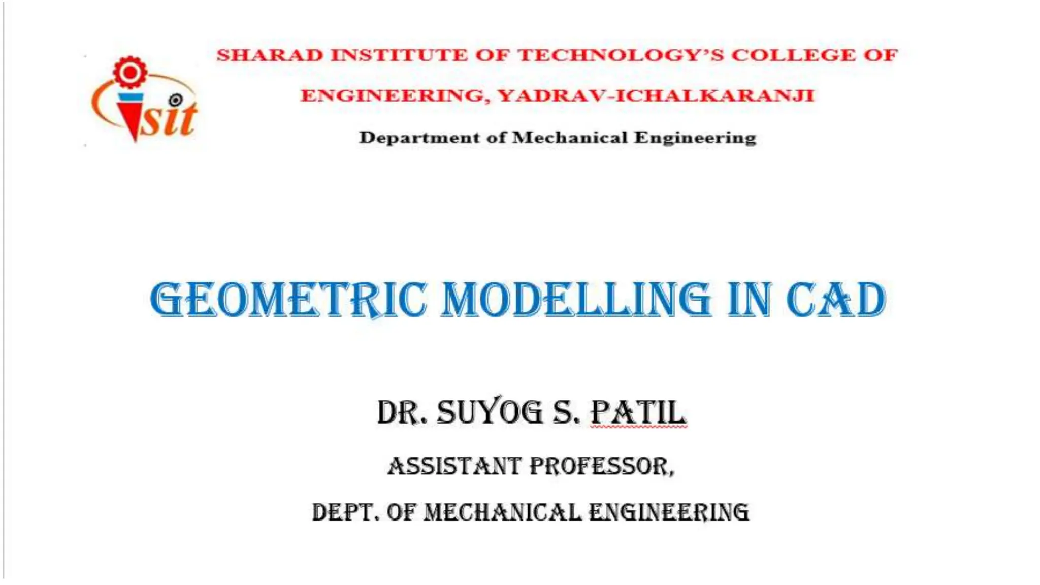 Geometric Modelling in Computer Aided Design.pptx
