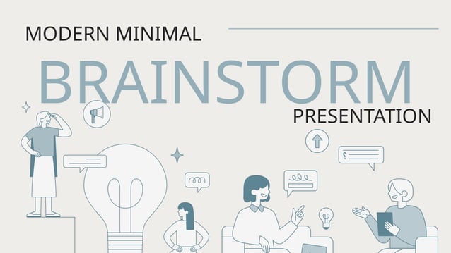 Geometric Modern Minimal Brainstorm Presentation | PPT