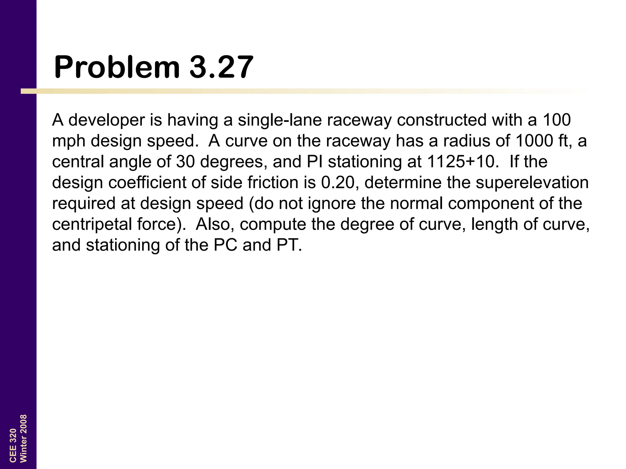 Geometric & Pavement Design - examples.ppt