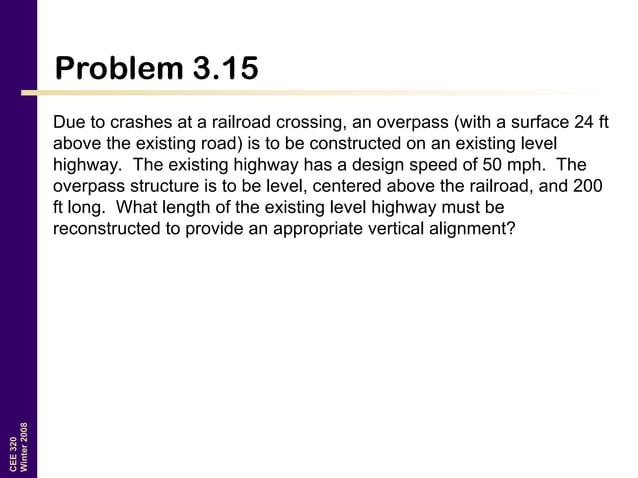 Geometric & Pavement Design - examples.ppt