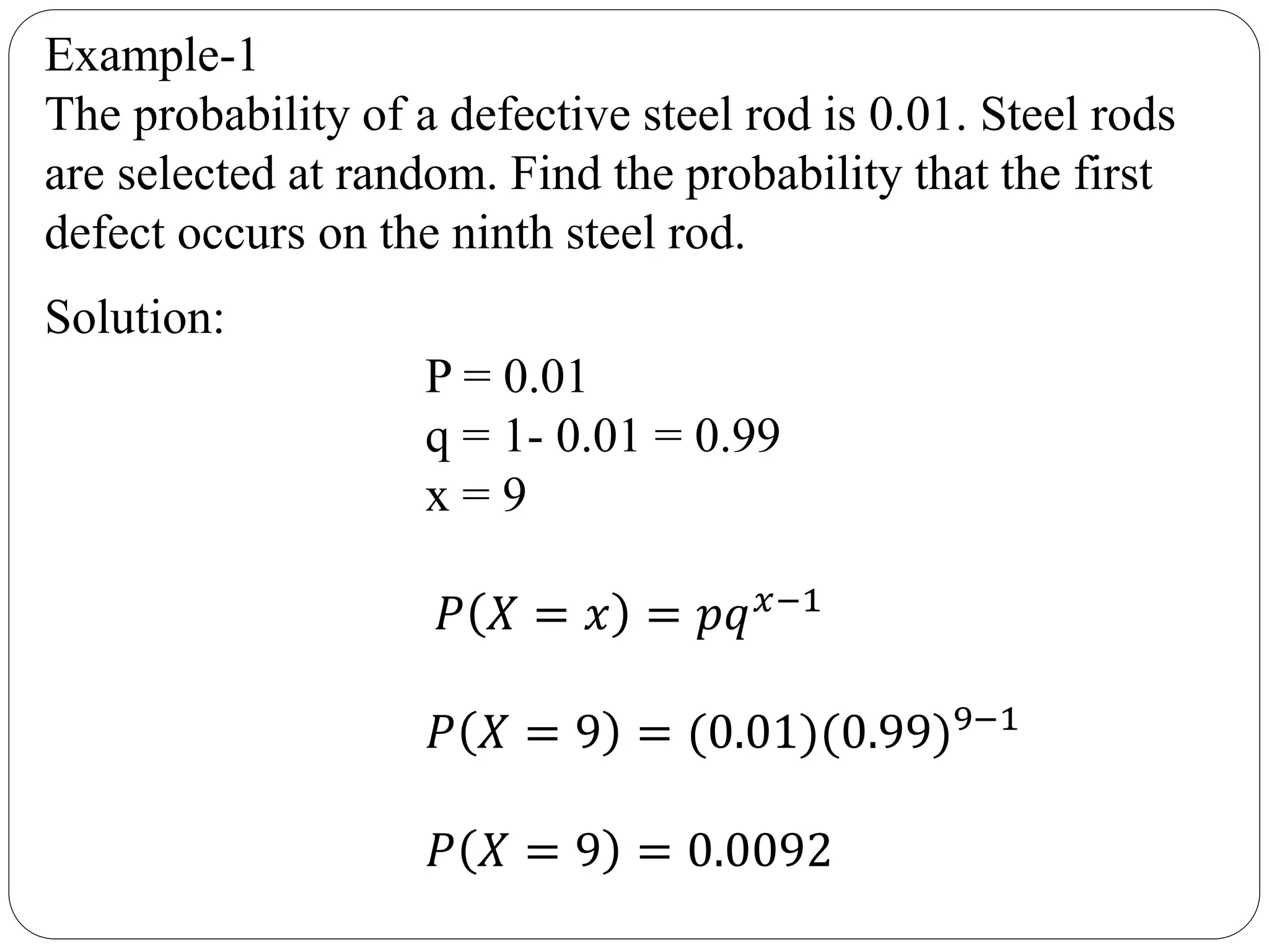 Geometric probability distribution | PPT