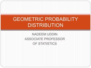 Geometric probability distribution | PPT